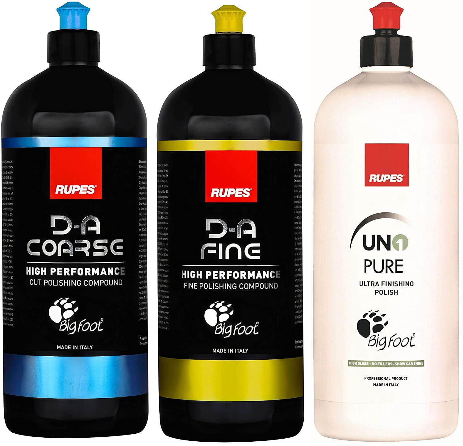 Clean Garage Rupes Combo Kit, 3x1L Bottles | Coarse, Fine, Ultrafine ...