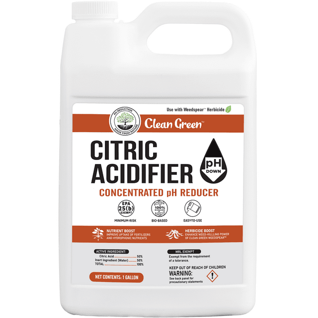 Clean Green Citric Acidifier - 1 Gallon Concentrated Liquid Citric Acid ...
