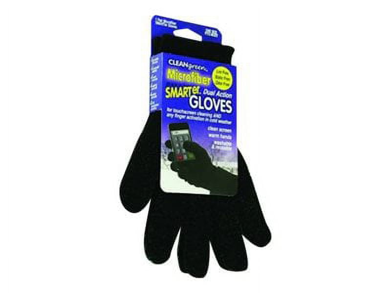 Clean Green SMARTer Dual Action Microfiber Gloves One Size Black 18041 ...