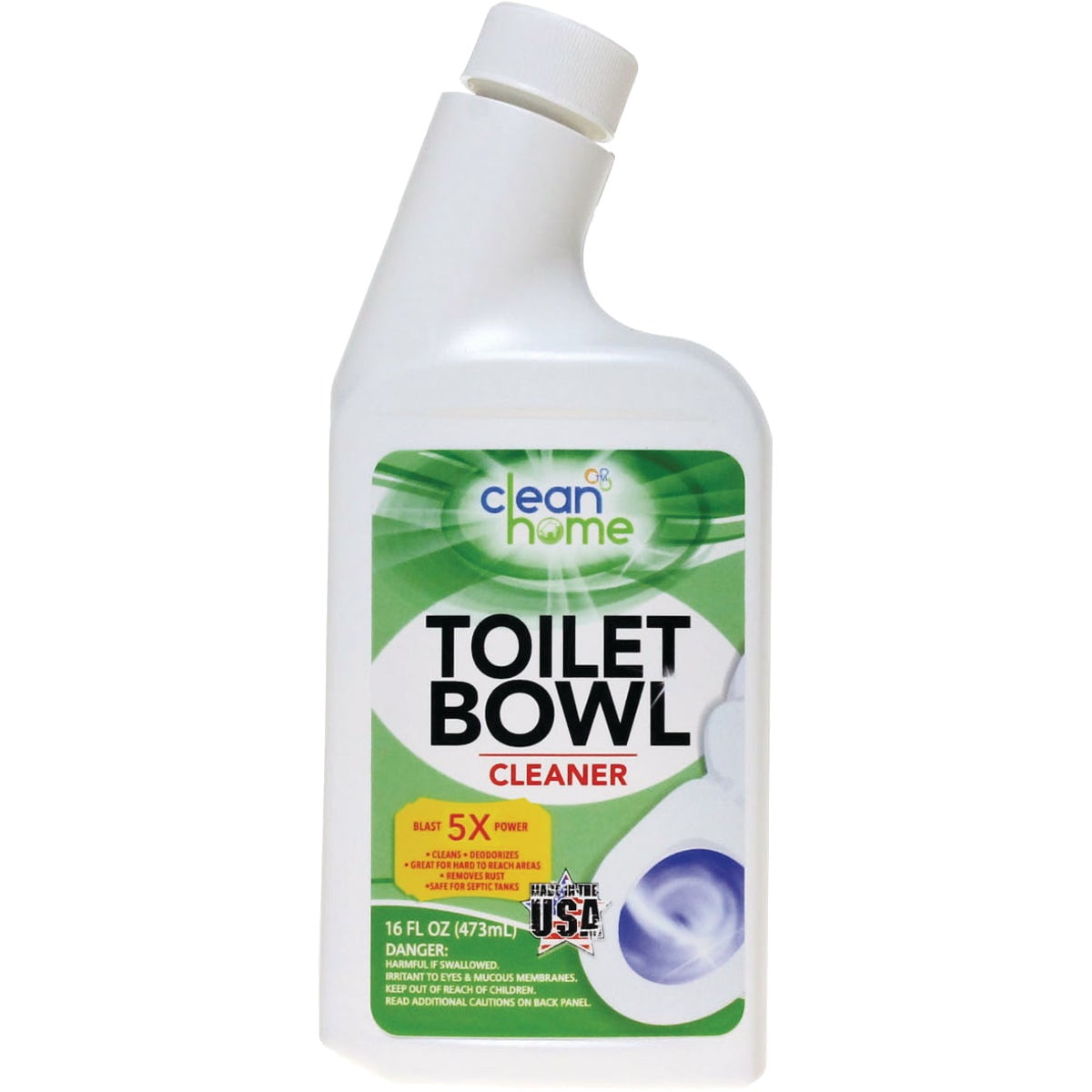 Clean Home 16 oz Liquid Chlorine Toilet Bowl Cleaner HS-100284 Pack of ...