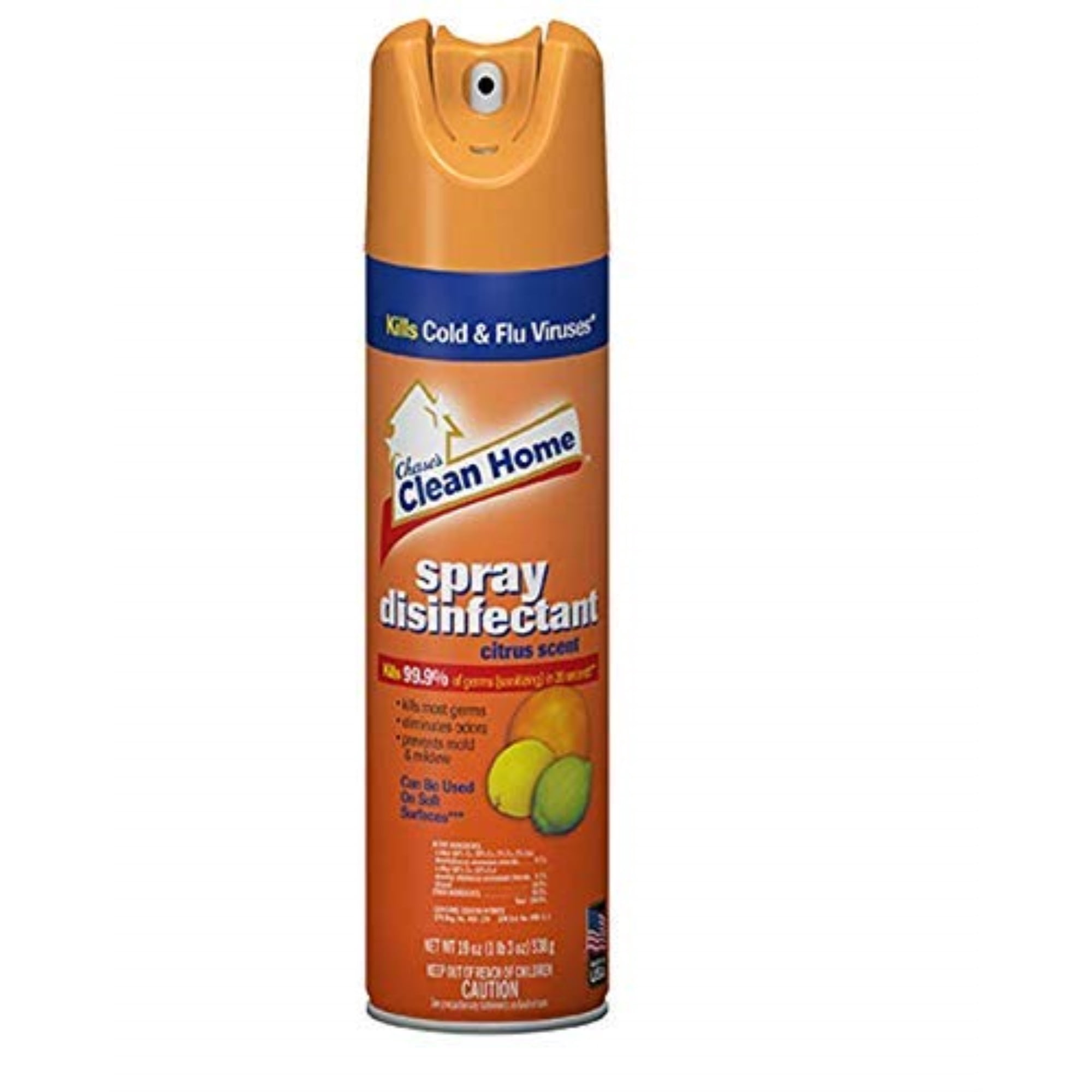 Clean Home Spray Disinfectant, Citrus Scent, 19 oz Aerosol, Case of 12 ...