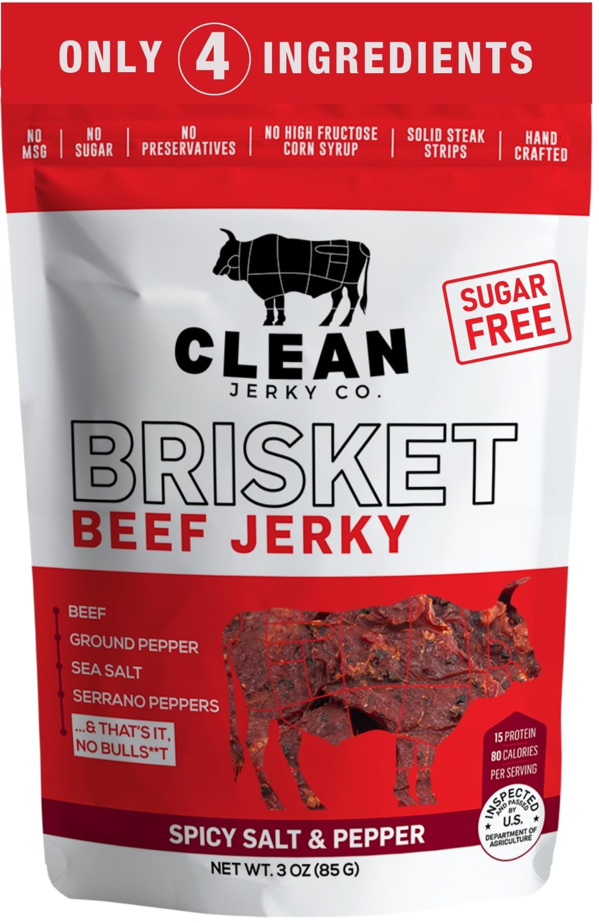 Clean Jerky Co. Old DMF15 Fashioned Dry Zero Flavorful High Protein Snacks | Healthy Snacks for ...