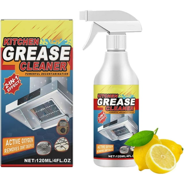 Clean up Kitchen Oil Sta Ins, 120ml Kitchen Heavy Duty Cleaner, 2025 New Kitchen Grease Cleaner ...