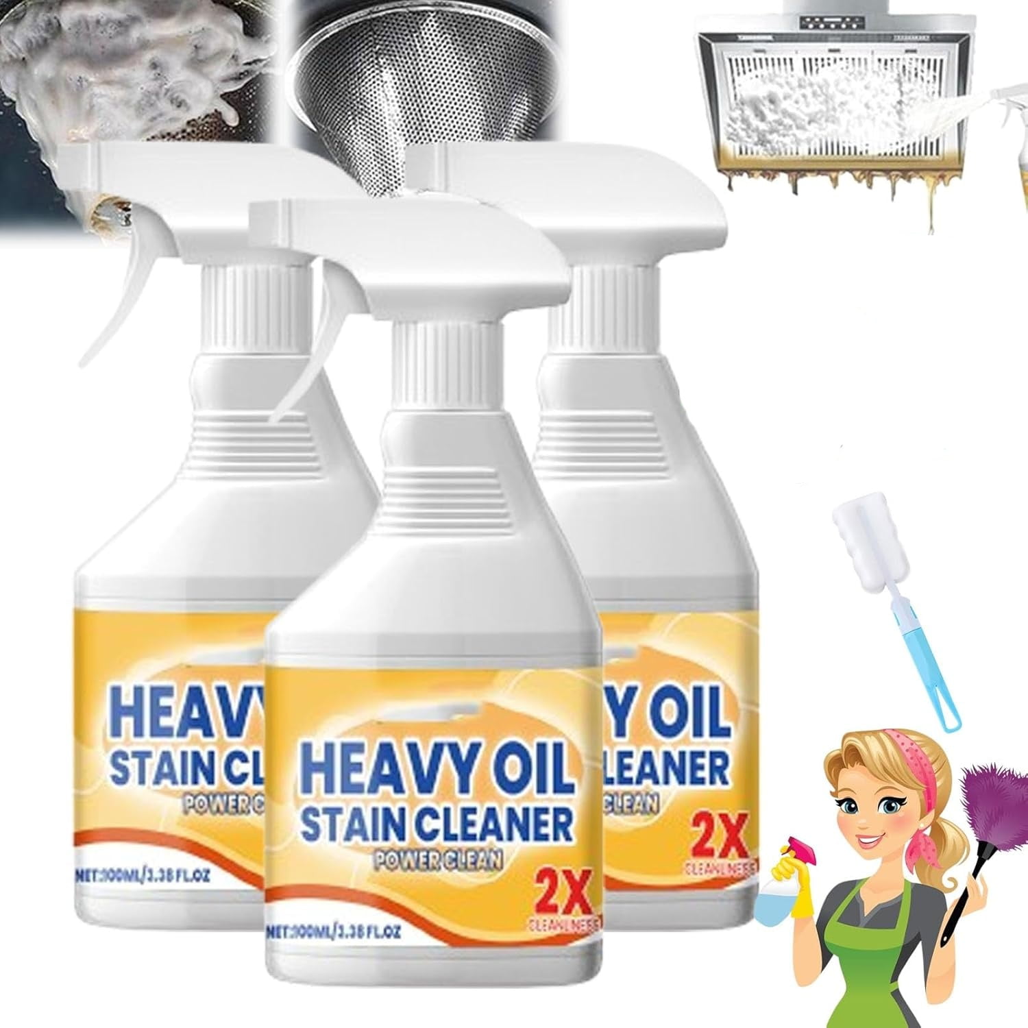 Clean Kitchen Oil Stains Spray, Kitchen Degreaser, Kitchen Heavy Oil Cleaning Agent, Kitchen ...