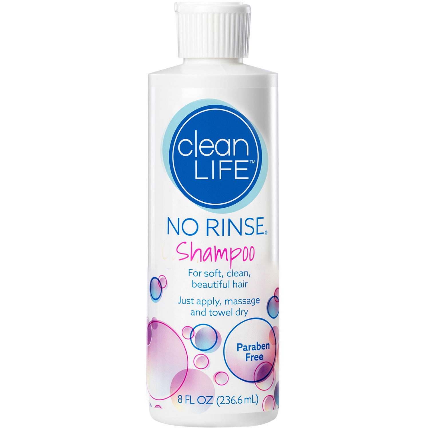 Clean Life No Rinse Shampoo, Waterless Foam for Elderly, 8oz - Walmart.com