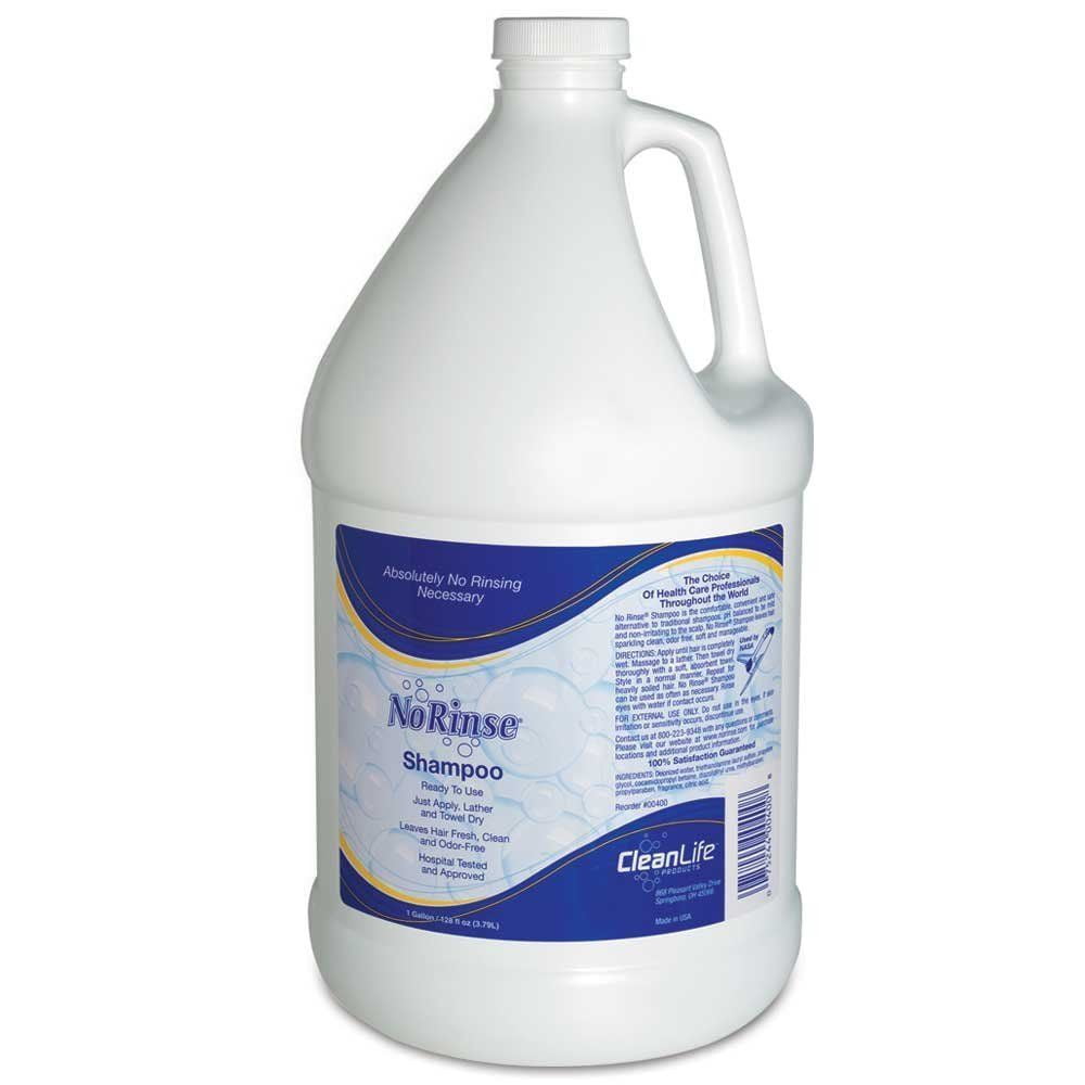 Clean Life No-Rinse Shampoo, 128 oz. Unscented Bottle, Waterless, Ideal ...