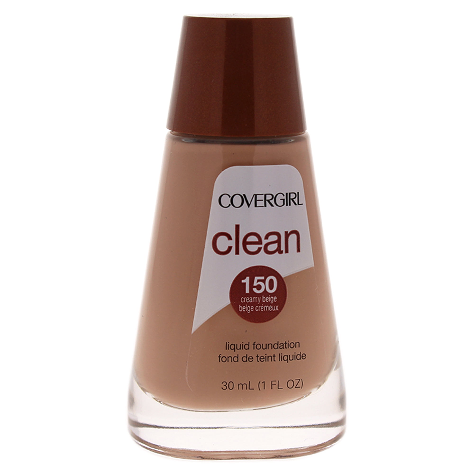 COVERGIRL Clean Liquid Foundation, Creamy Beige, Lightweight Smooth ...