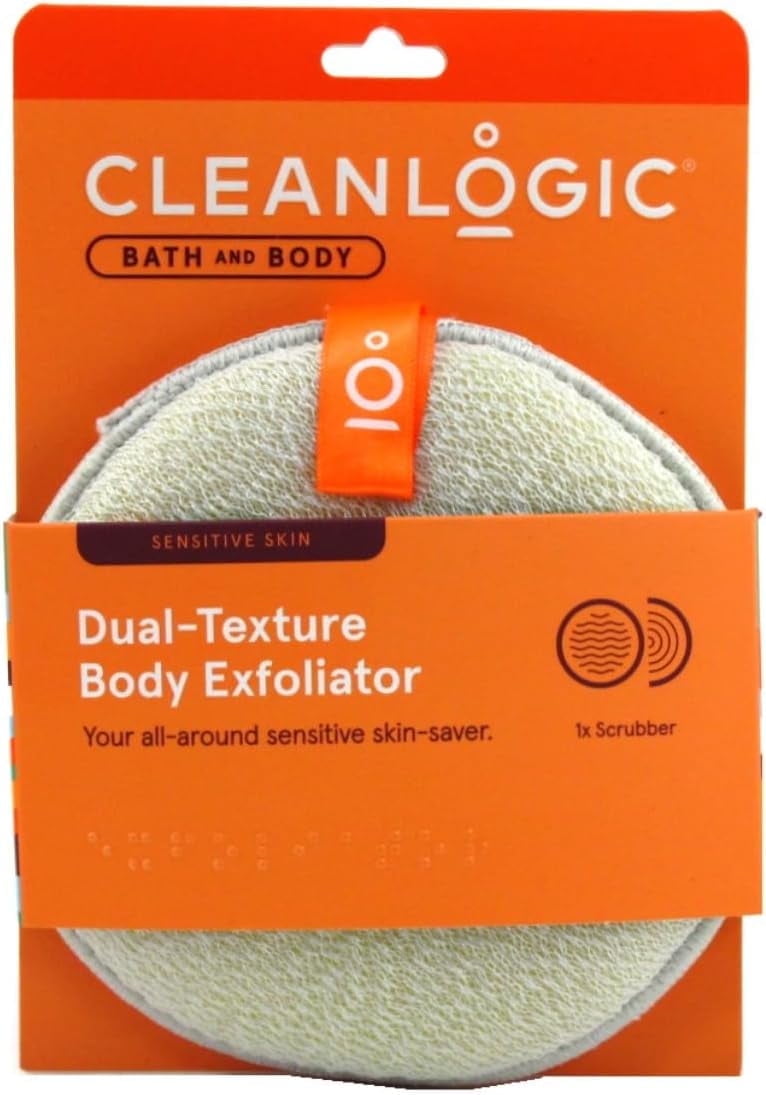Clean Logic Bath and Body Dual Texture Body Exfoliator Sensitive Skin ...