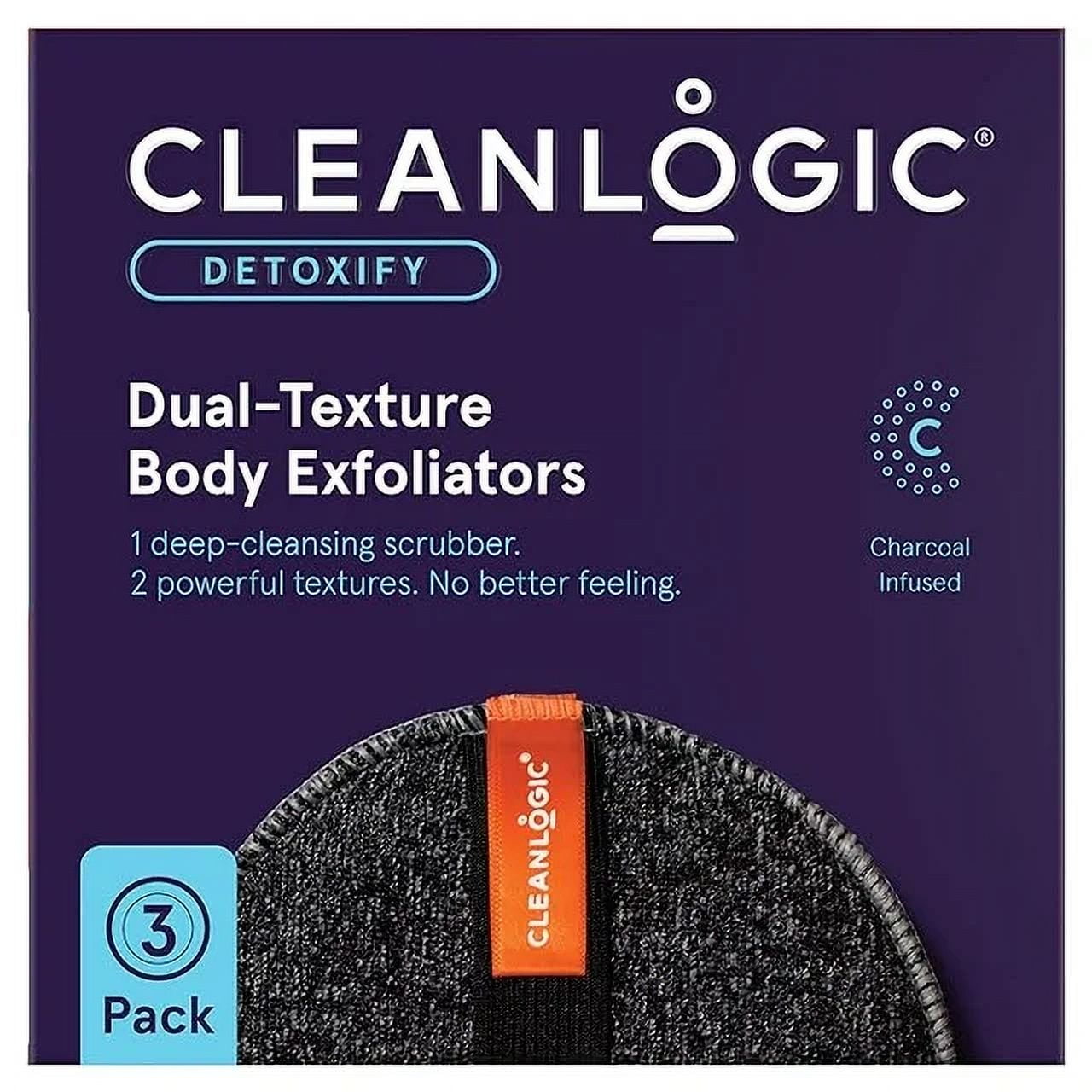 Clean Logic Detox Charcoal Scrubber Body Dual Texture - Pack of 3 ...