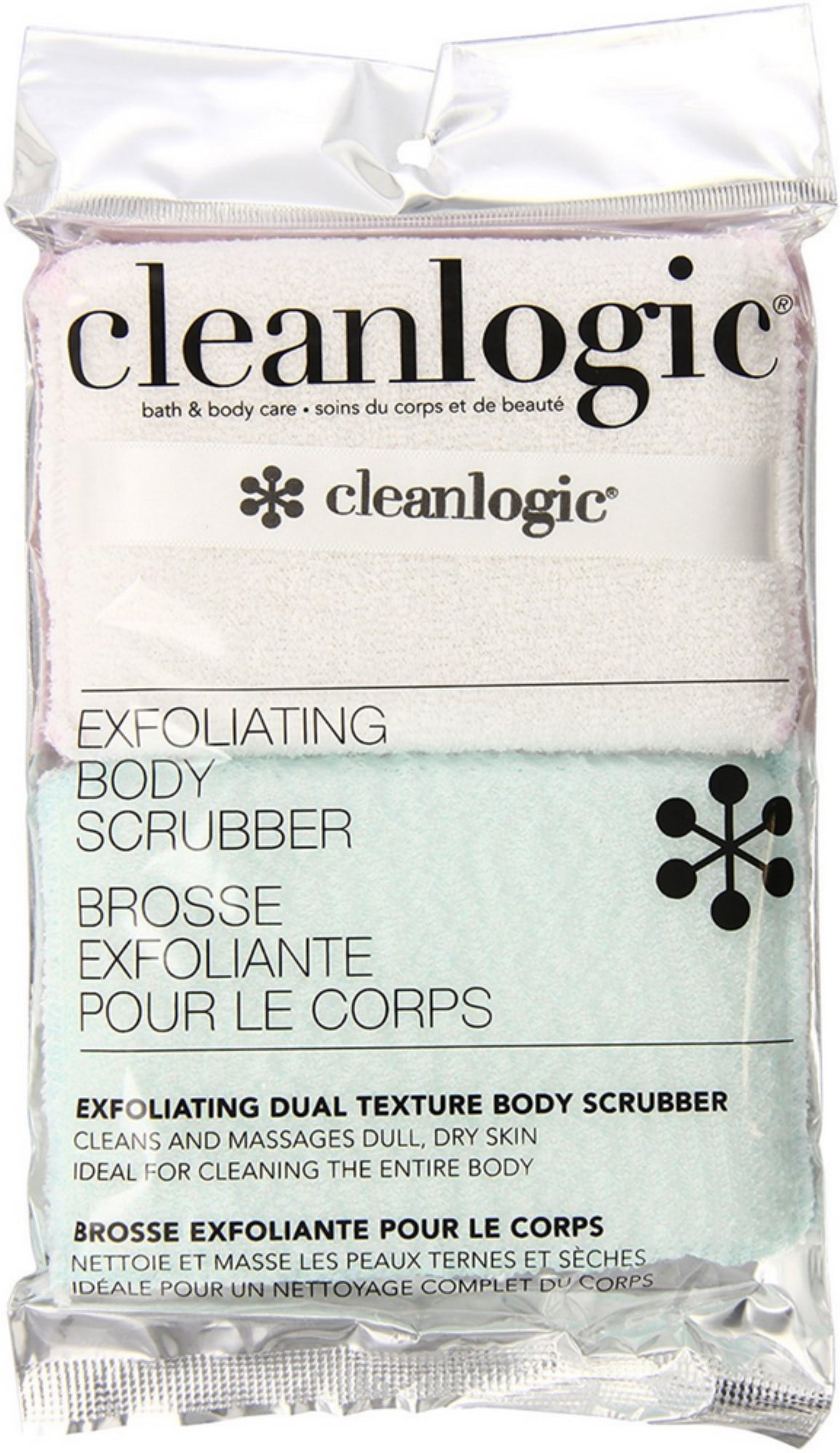 Clean Logic Exfoliating Dual Texture Body Scrubber 1 ea - Walmart.com