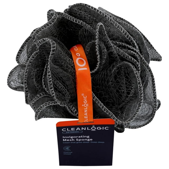 Clean Logic Purifying Charcoal Mesh Bath Sponge 1 ea - Walmart.com