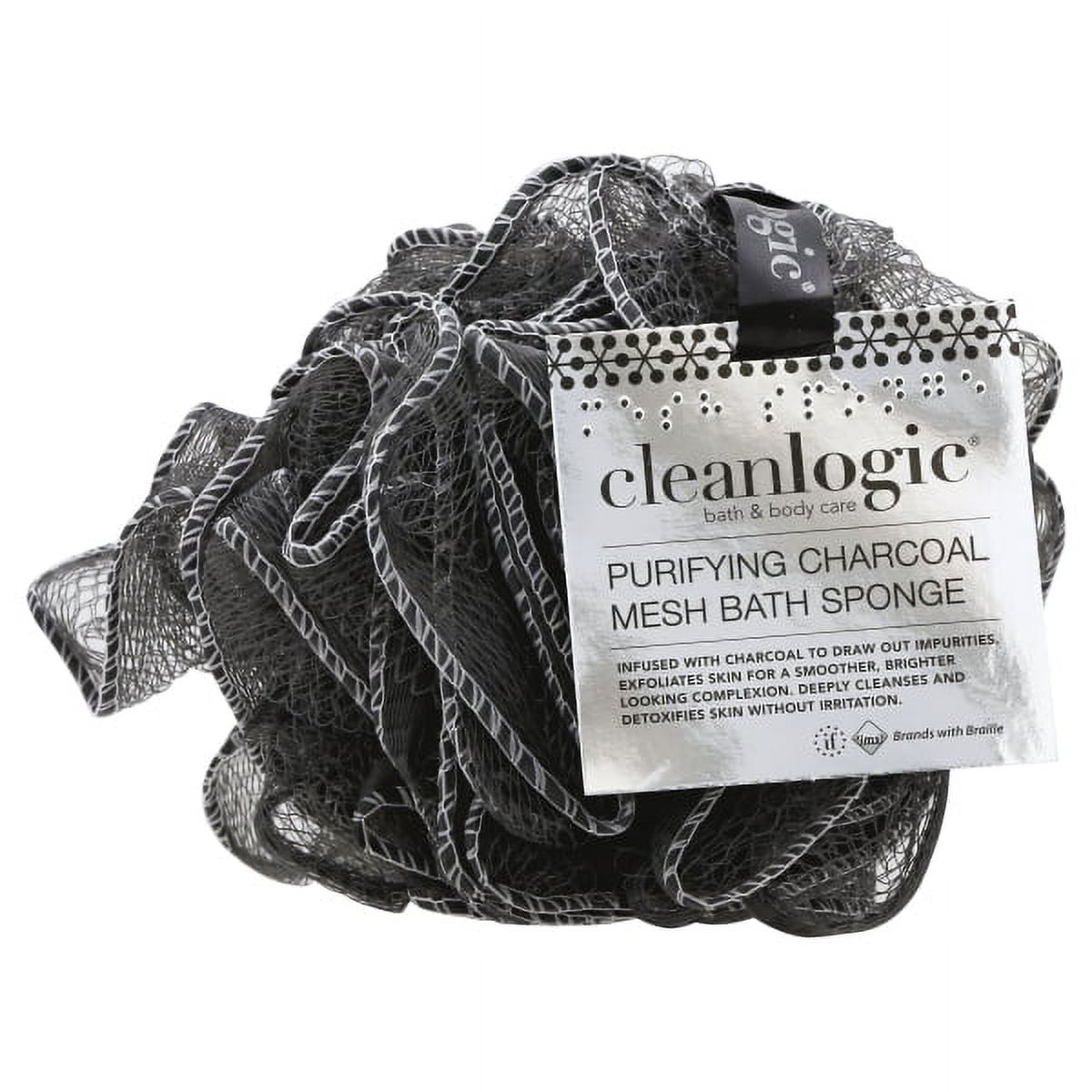 Clean Logic Purifying Charcoal Mesh Bath Sponge 1 ea - Walmart.com