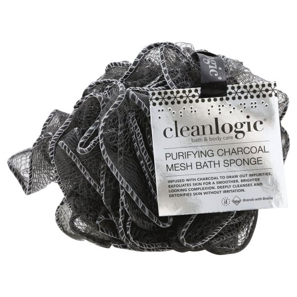 Clean Logic Purifying Charcoal Mesh Bath Sponge 1 ea - Walmart Business ...