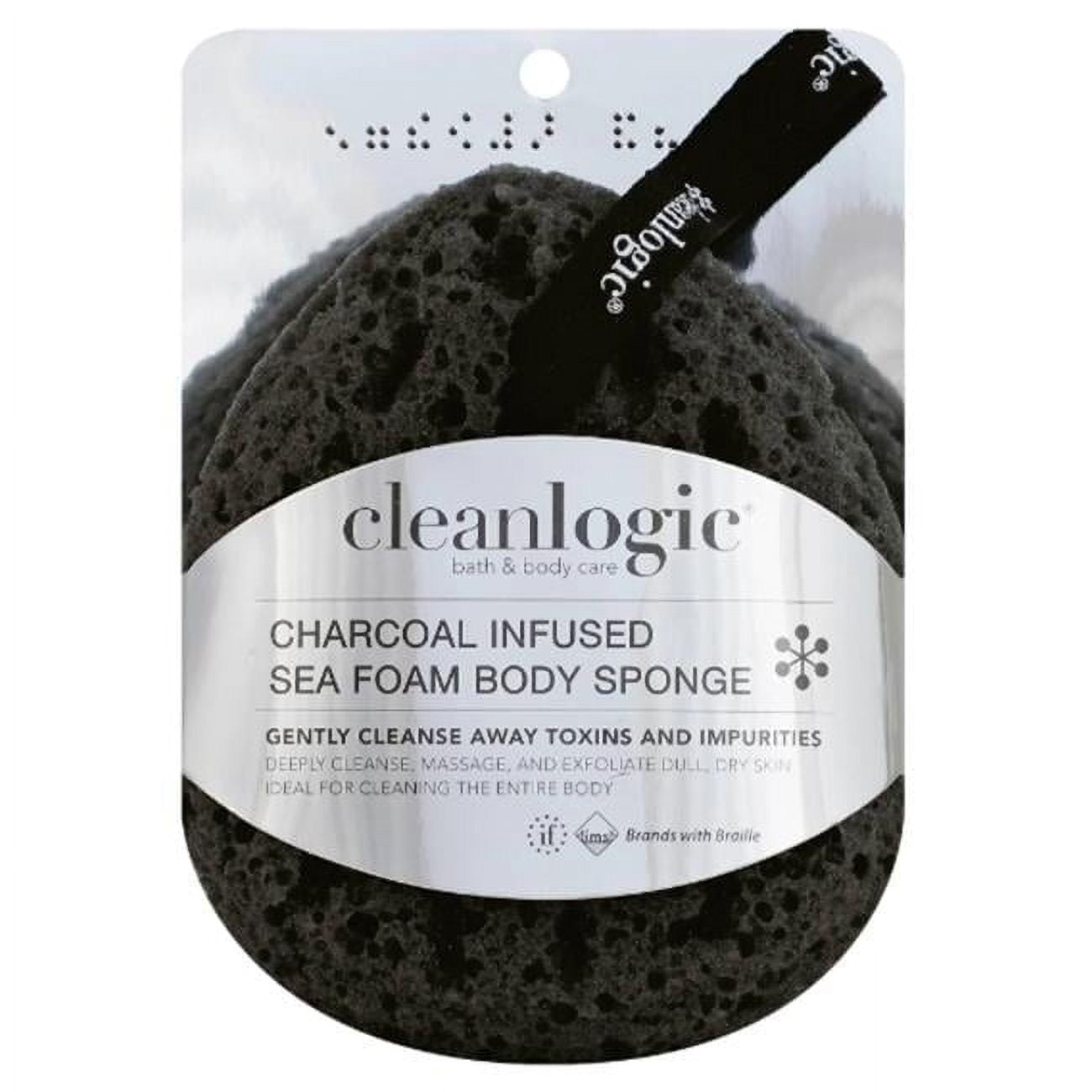 Clean Logic Purifying Charcoal Mesh Bath Sponge - Walmart.com