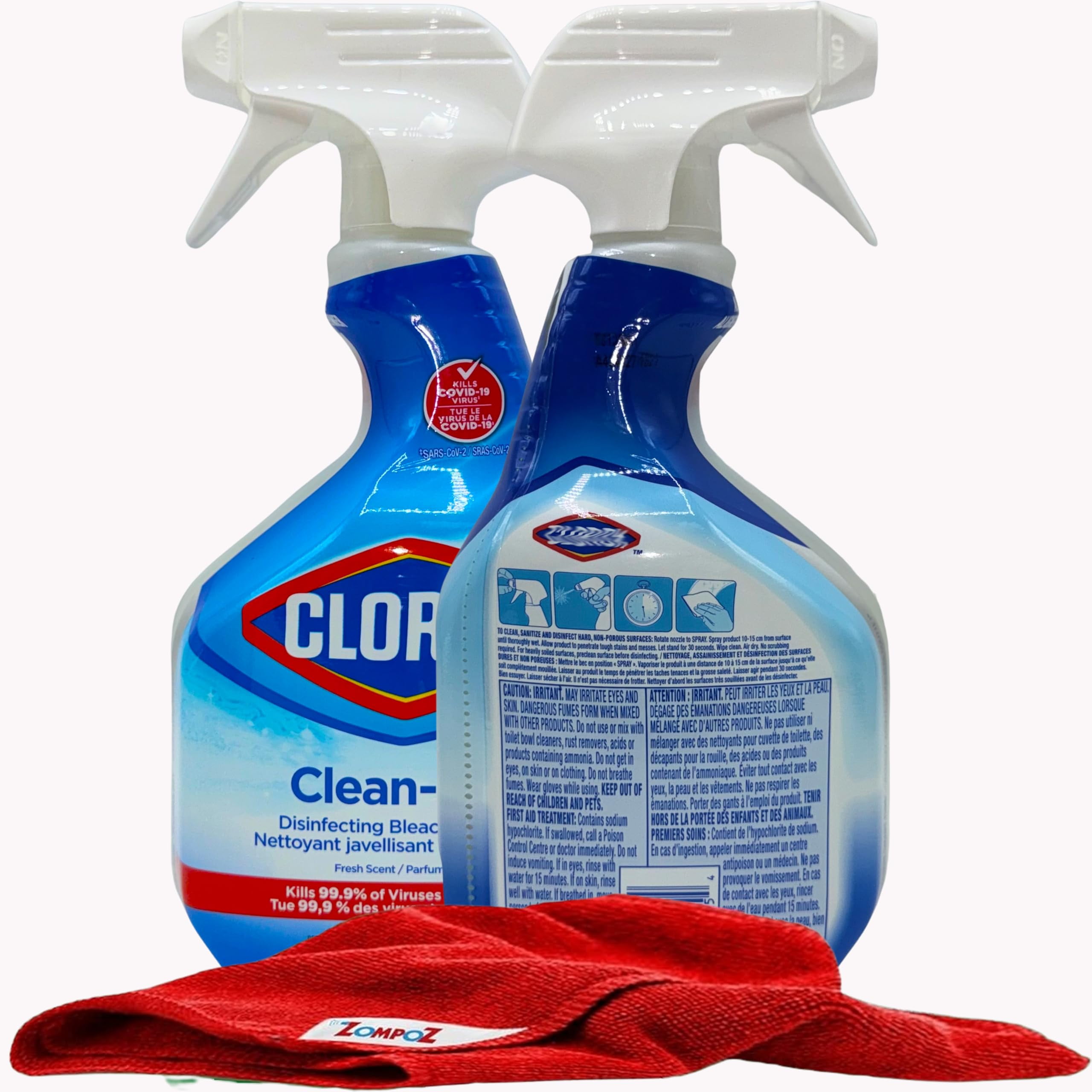Clean Up Multi Surface Spray with Bleach, 2 Pack All Purpose Bleach ...