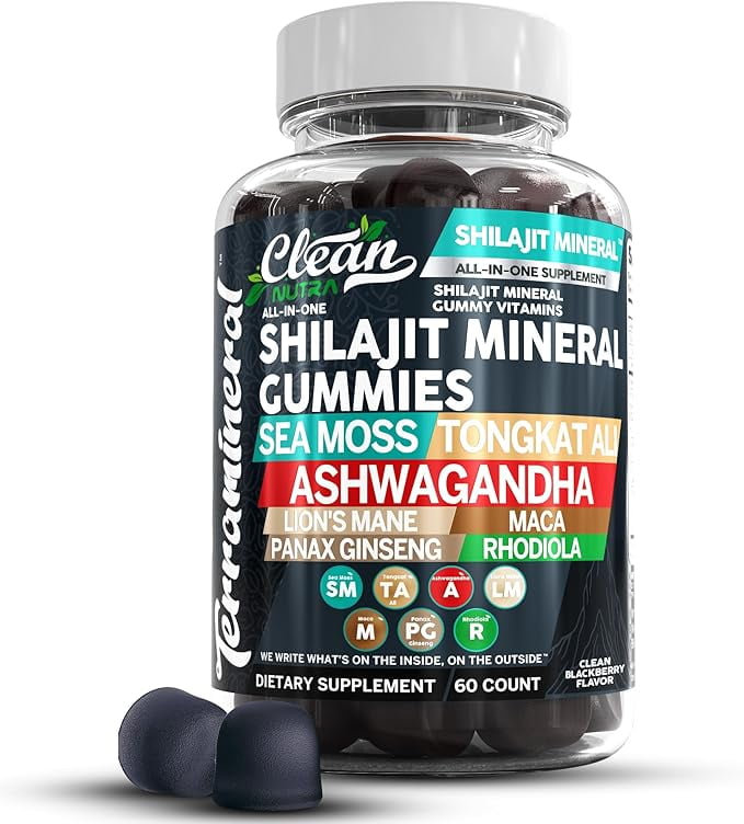 Clean Nutra Shilajit Mineral Gummies, All-in-One Supplement with Sea ...