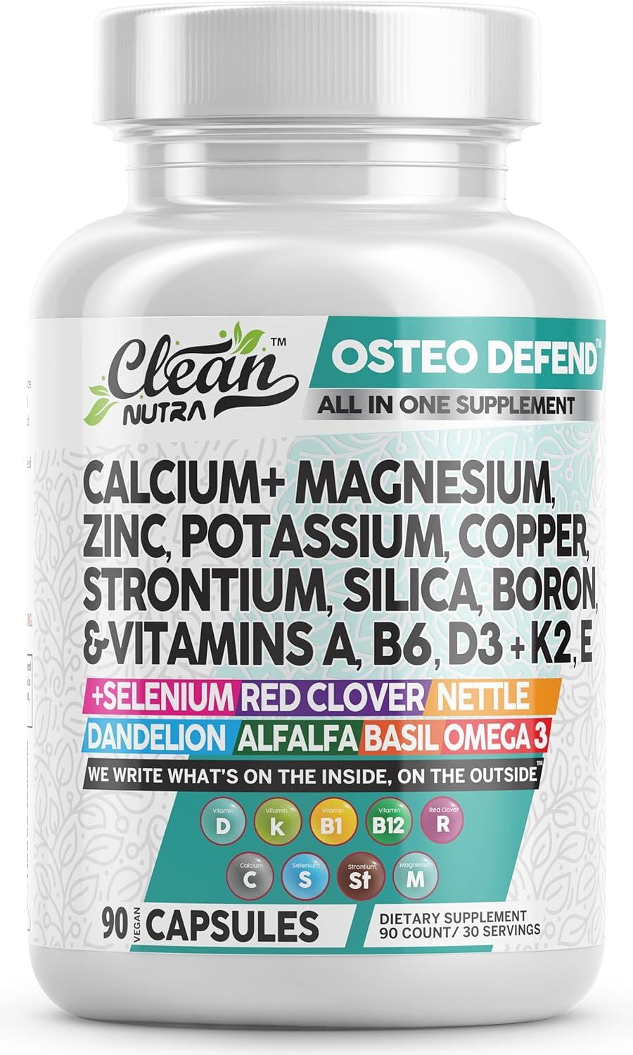 Clean Nutraceuticals Calcium Magnesium Zinc Supplement with Potassium ...