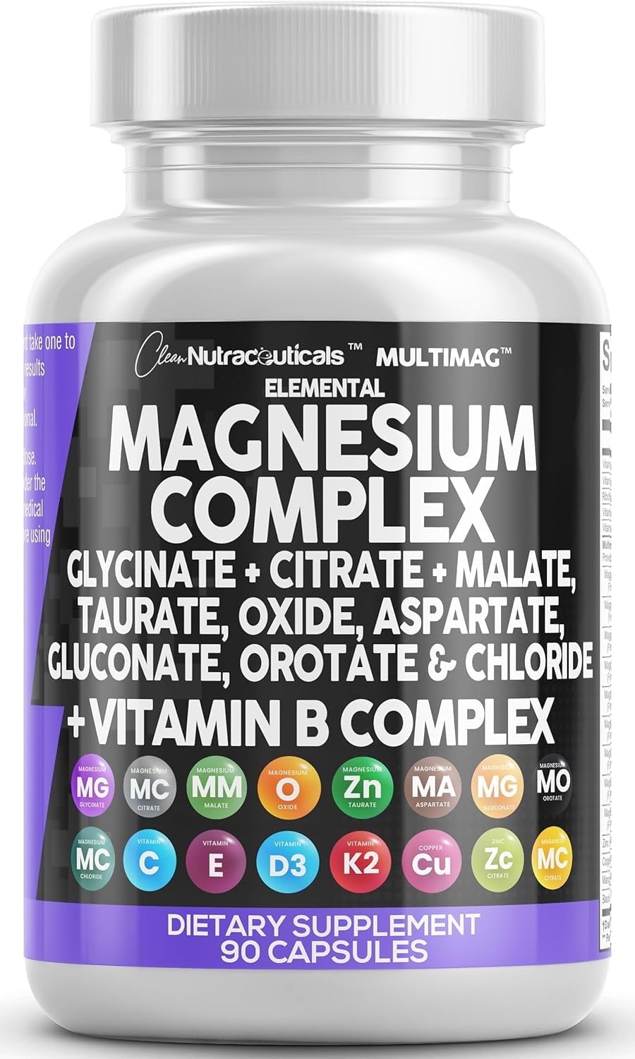 Clean Nutraceuticals Magnesium Complex with Magnesium Glycinate Citrate ...