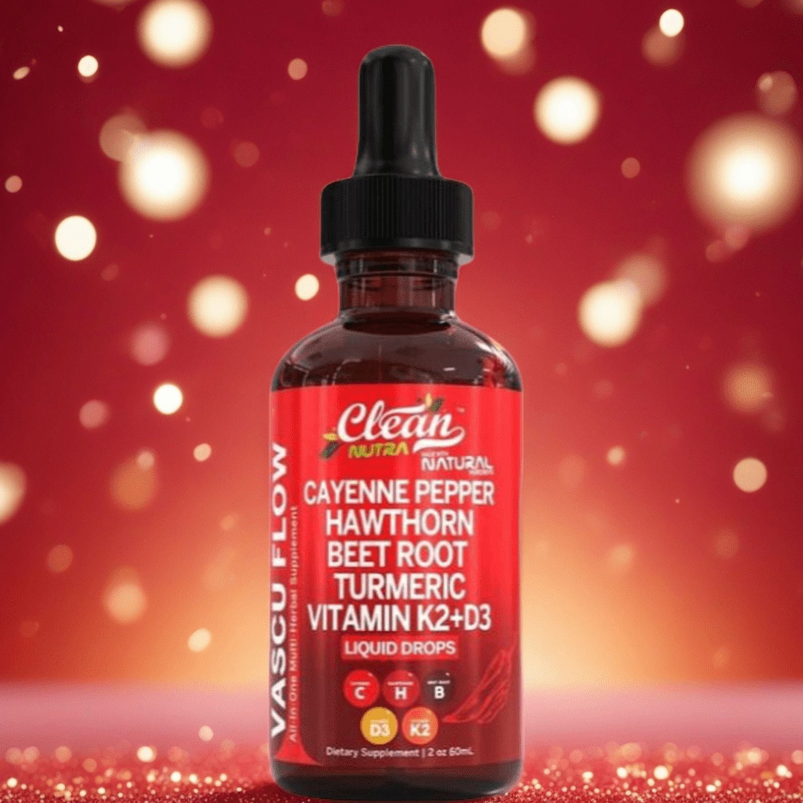 Clean-Nvtra-Cayenne Pepper Liquid + Hawthorn Berry - 60ml - 1box ...