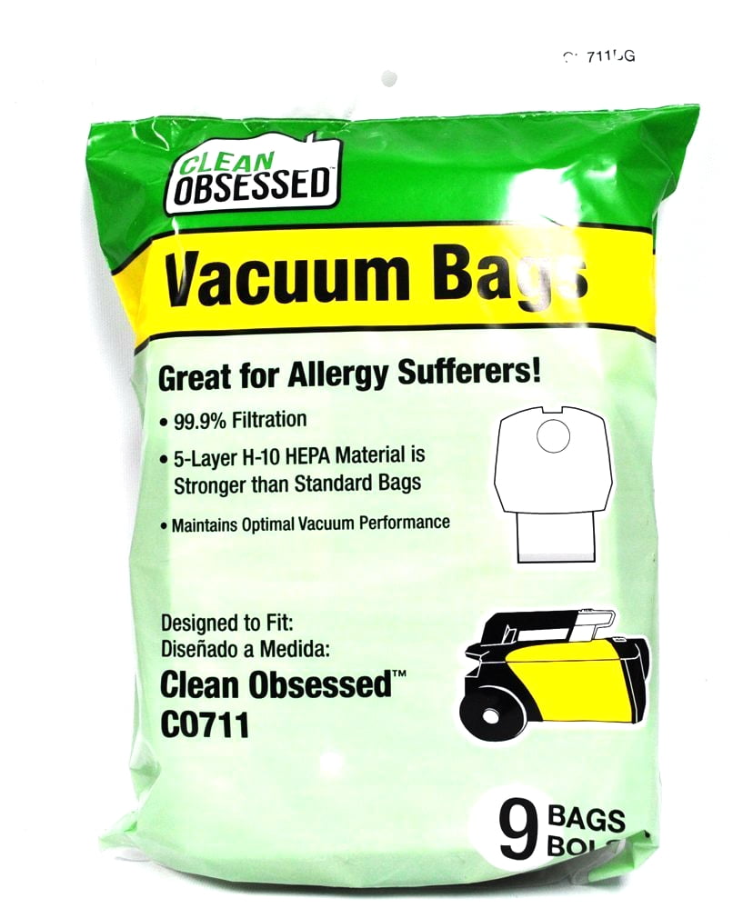 Clean Obsessed, Commercial Canister HEPA Bags, CO711, 9 Pack - Walmart.com