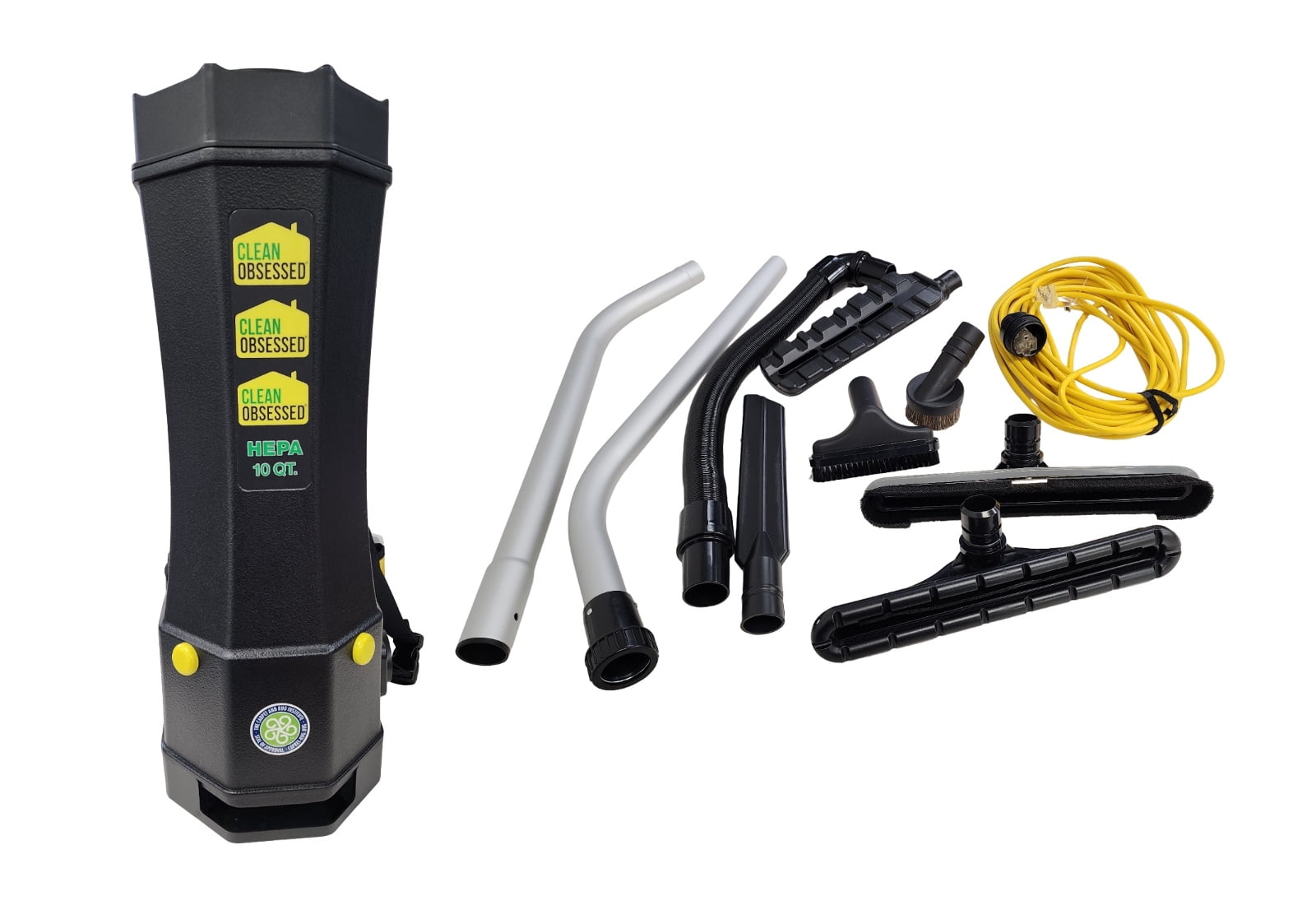 Clean Obsessed 10 Quart HEPA Backpack Vacuum CO1024 - Walmart.com