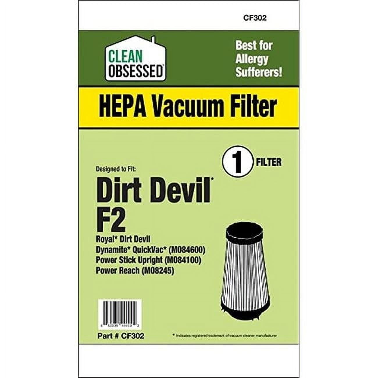 Clean Obsessed CF302 Dirt Devil Vacuum Cleaner Filter, F2 HEPA, 1-Pk ...