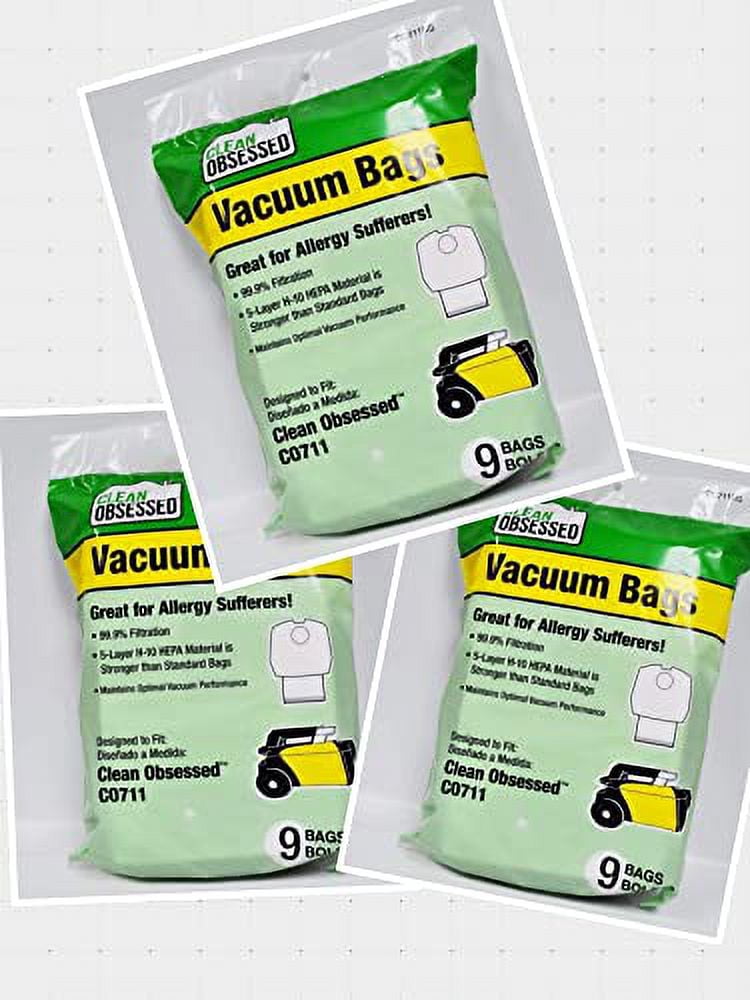 Clean Obsessed CO711 Canister HEPA Vacuum Bags (27 Bags) - Walmart.com