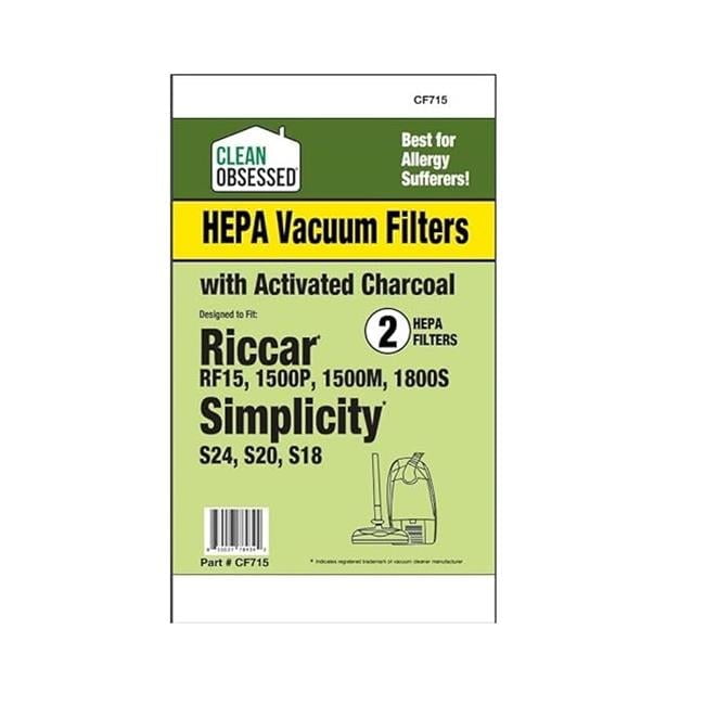 Clean Obsessed Vacuum Cleaner Riccar HEPA Filter - Pack of 50 - Walmart.com