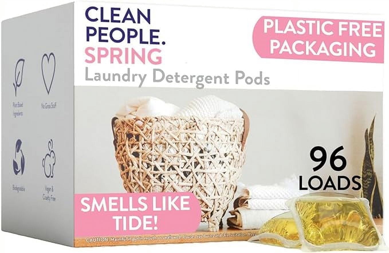 Clean People, Laundry Detergent Pods, Spring Scent, 96 Loads - Walmart.com