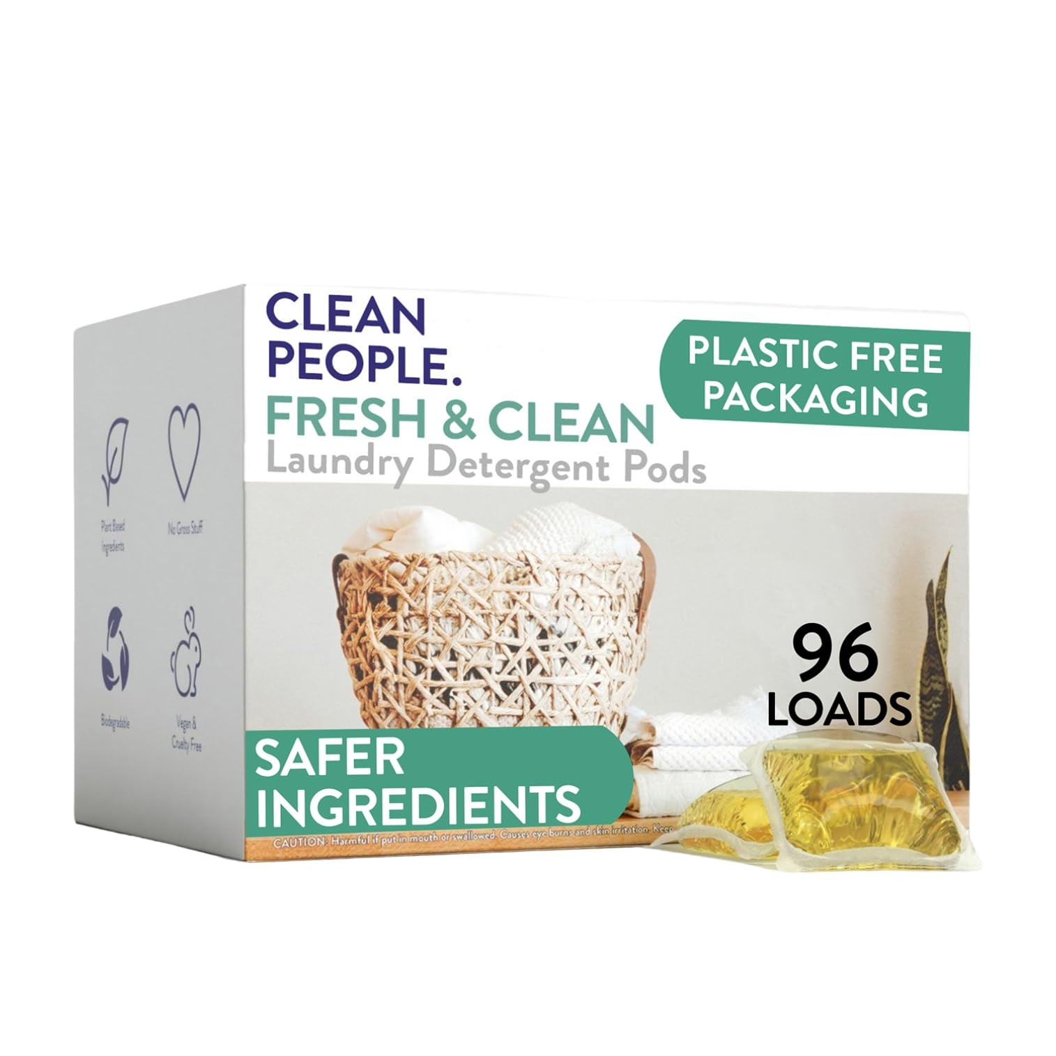 The Clean People Laundry Detergent Pods - Hypoallergenic Laundry Pods ...