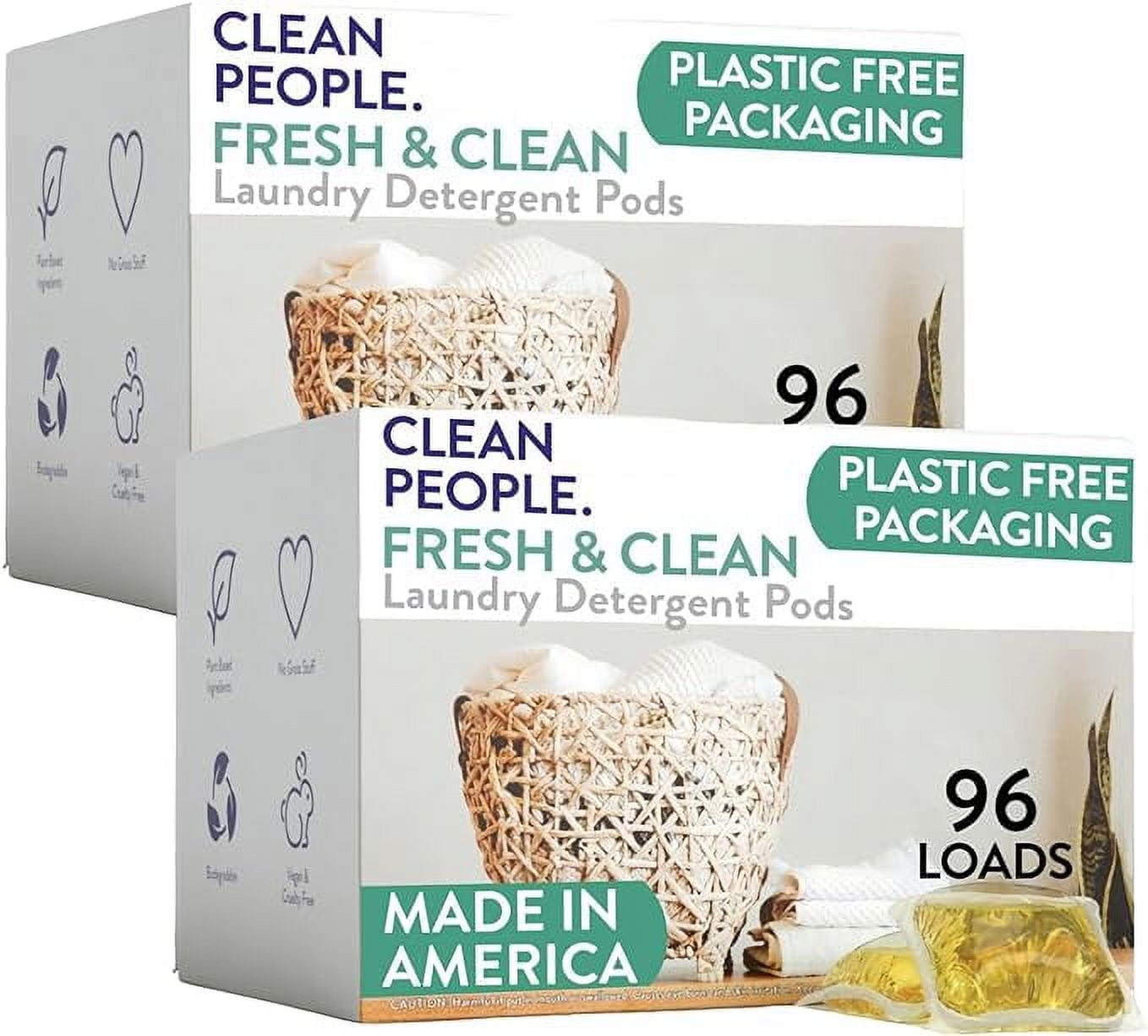 Clean People Laundry Detergent Pods - Clean Ingredients, Ultra ...