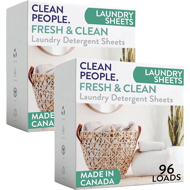 Clean People Laundry Detergent Sheets - Clean Ingredients, No Plastic ...