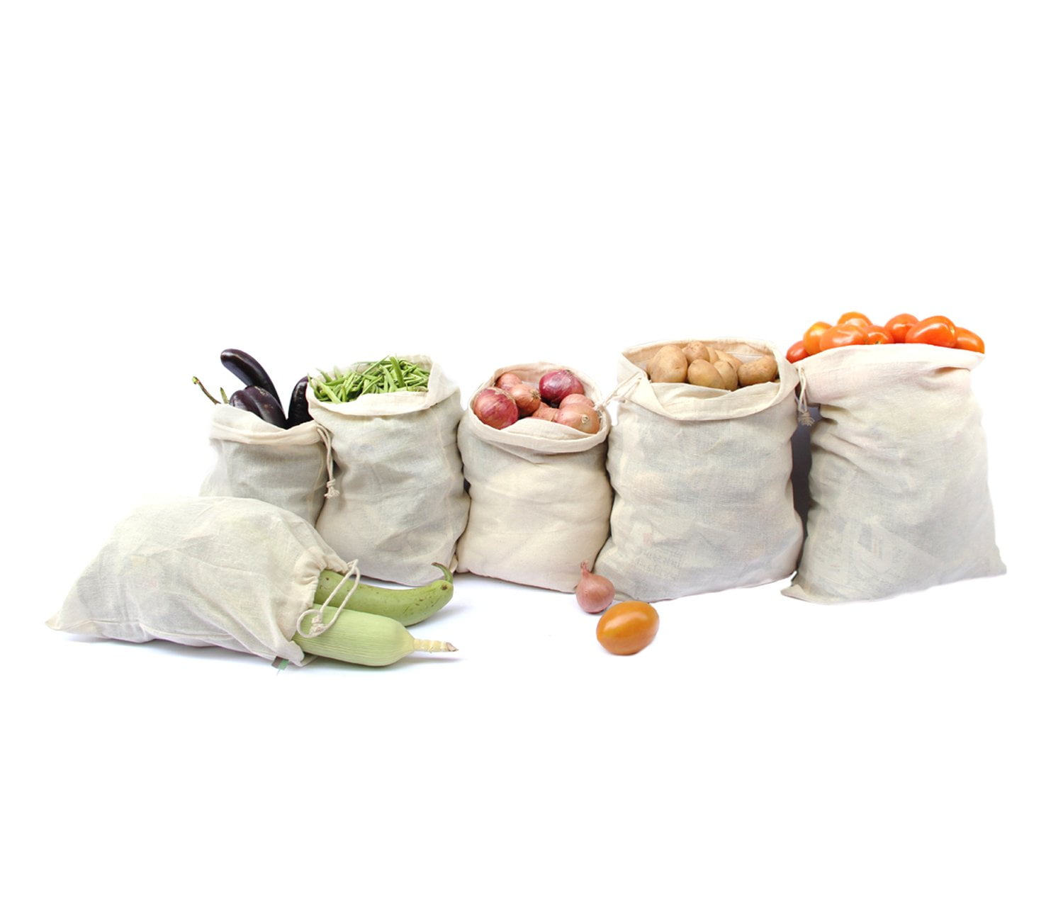 Clean Planet Eco Veggie Natural Cotton Vegetable Storage Bag for ...