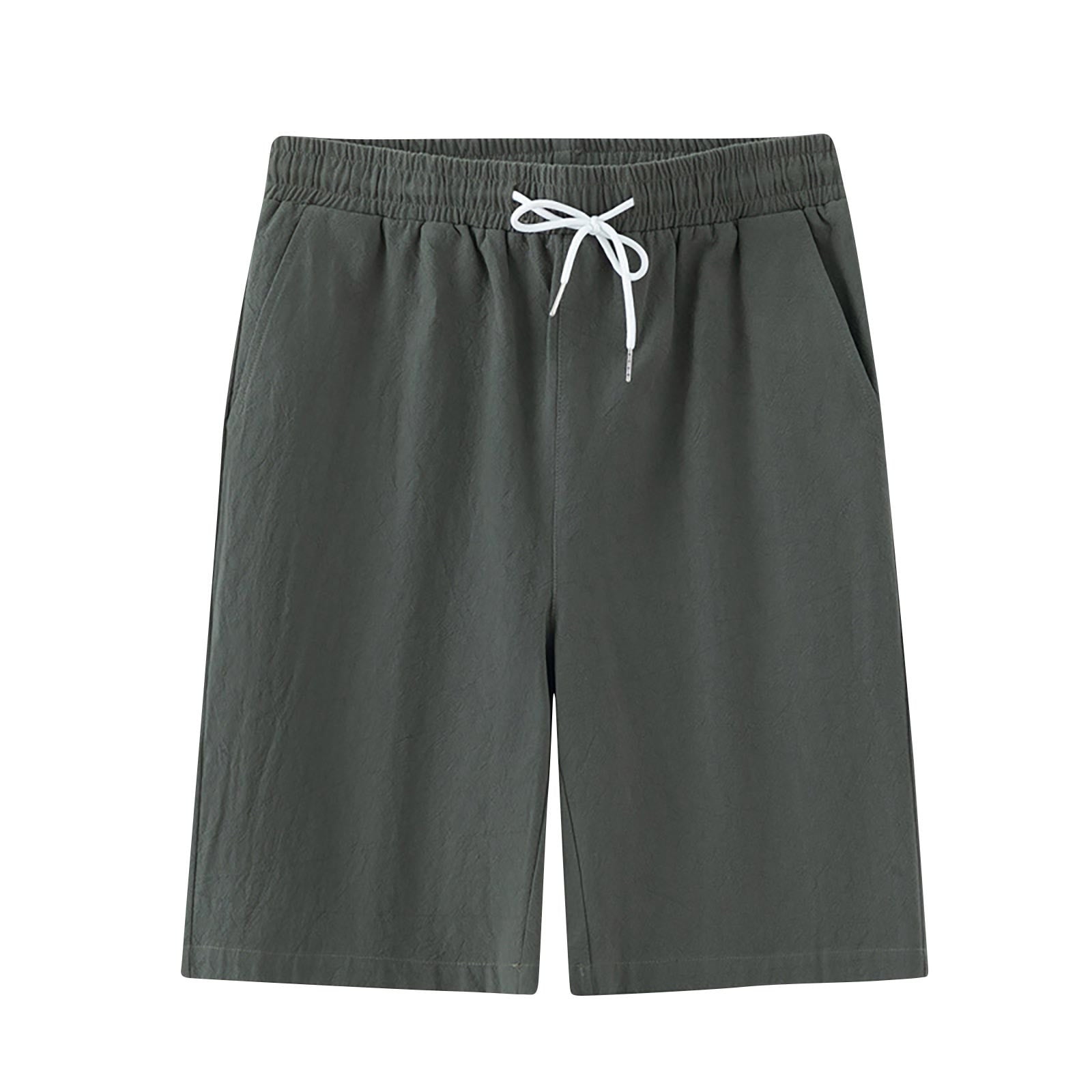Clean Plus Size Beach Shorts for Mens Drawstring Elastic Waist ...