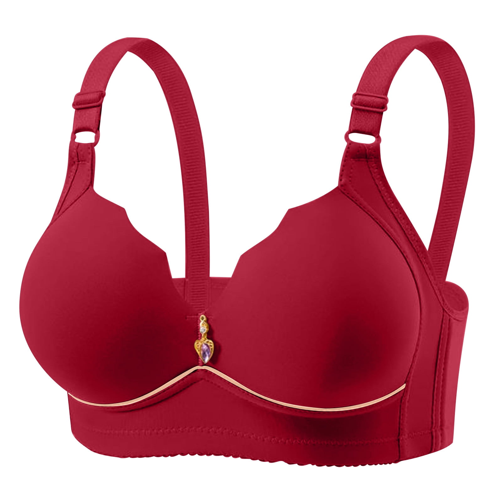 Clean Plus Size Bra for Women Front Closure Wireless Bras Full Coverage ...