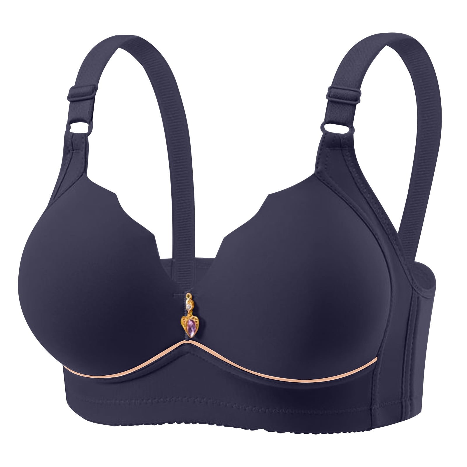 Clean Plus Size Bra for Women Front Closure Wireless Bras Full Coverage ...