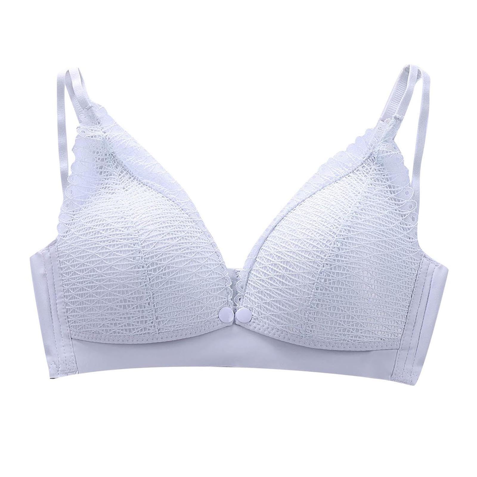 Clean Pregnant Women Bra Open Button Nursing Underwear Cotton Underwire ...
