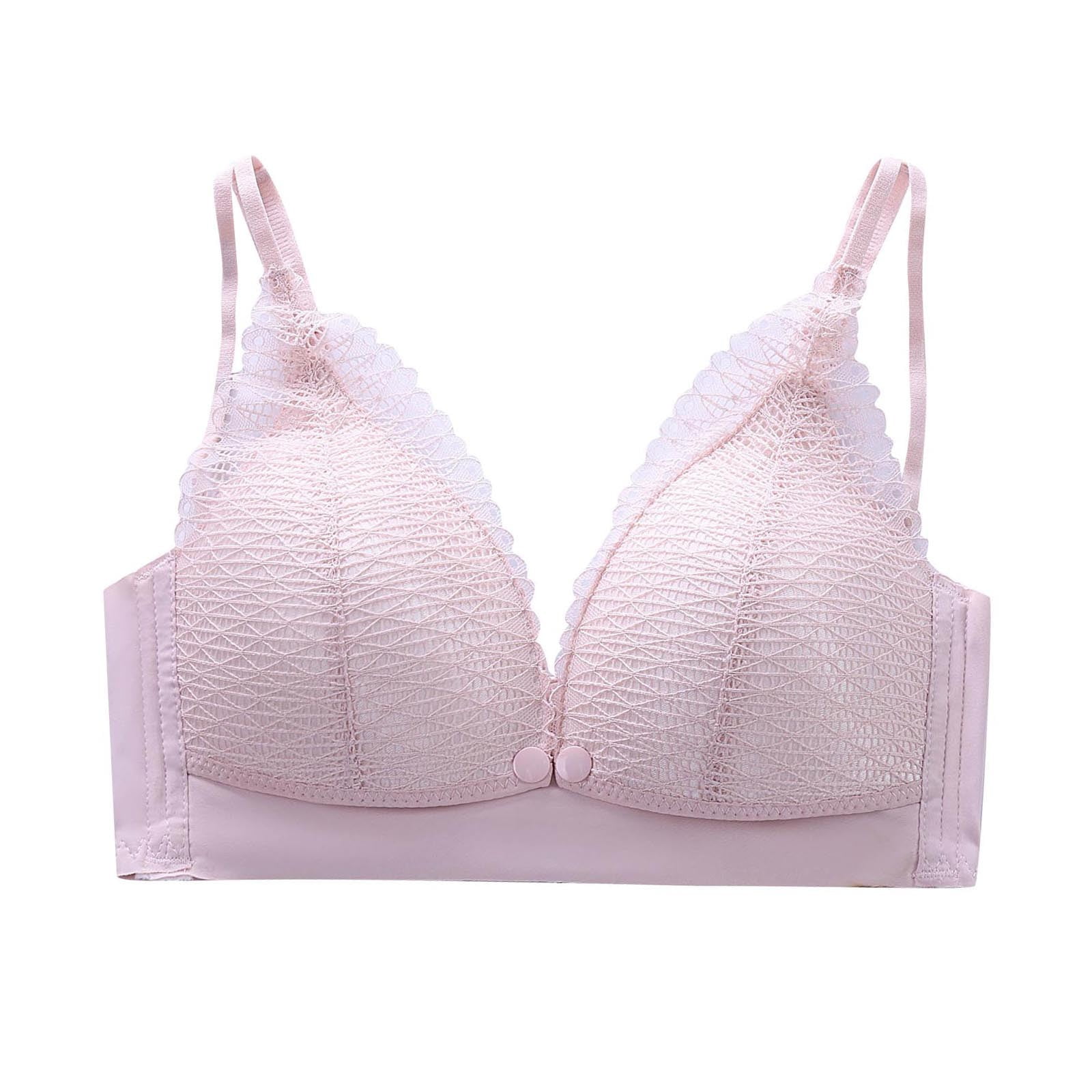 Clean Pregnant Women Bra Open Button Nursing Underwear Cotton Underwire ...