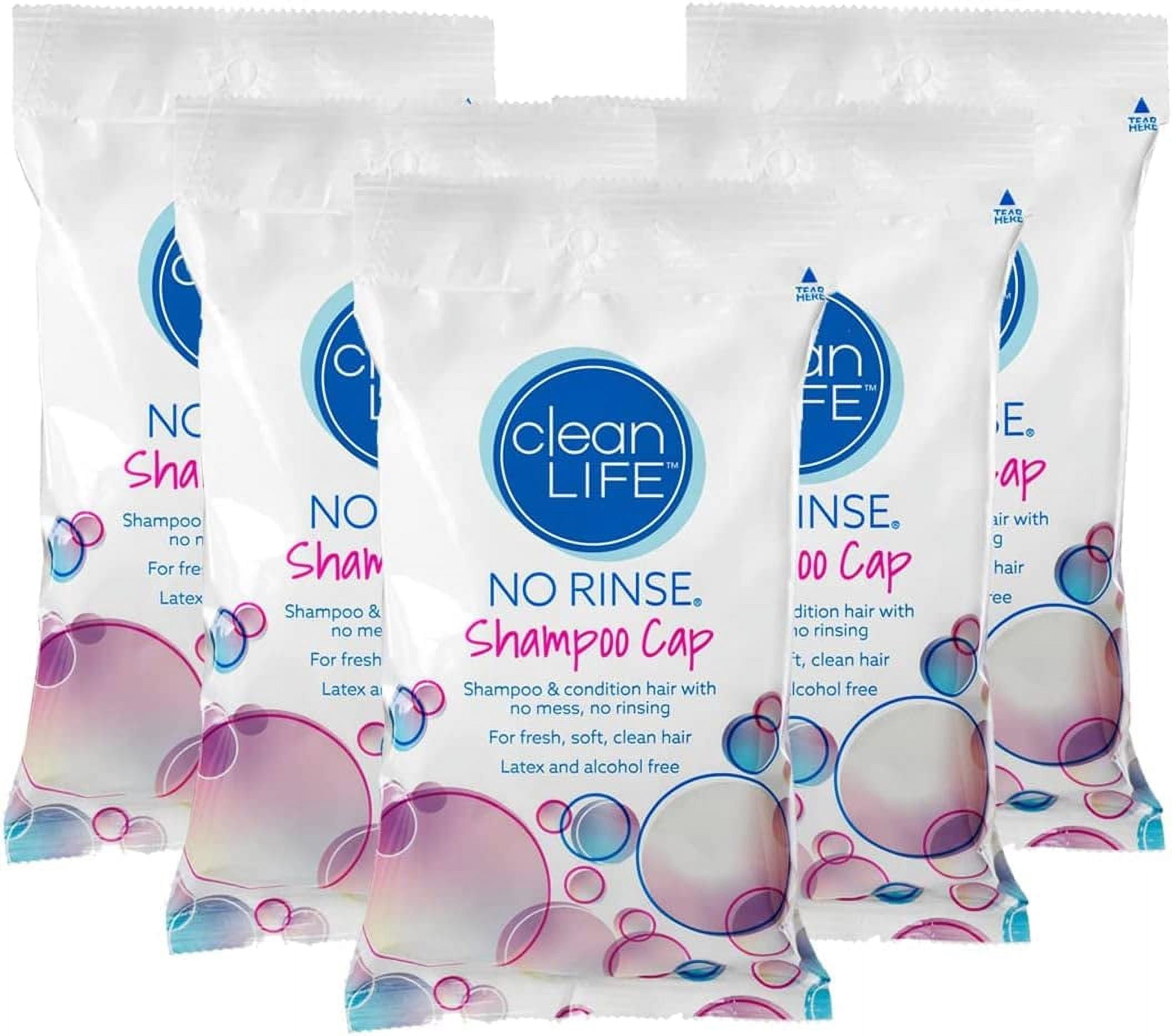 Clean Products Shampoo Cap (5 Pack) - Waterless, Rinseless Hair Washing ...