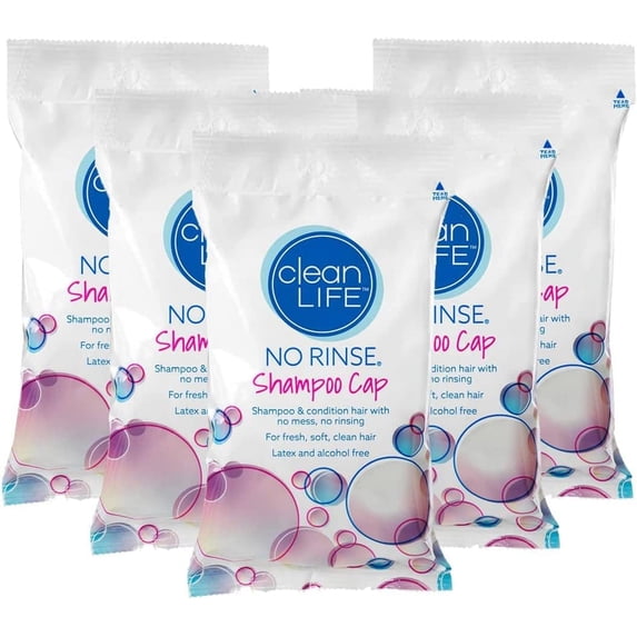 Clean Products Shampoo Cap (5 Pack) - Waterless, Rinseless Hair Washing ...