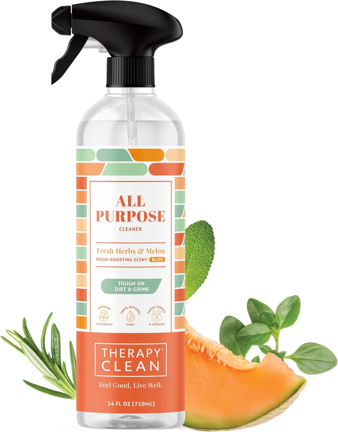 Clean All Purpose Cleaning Spray Fresh Herbs & Melon 24 fl. oz 100% ...