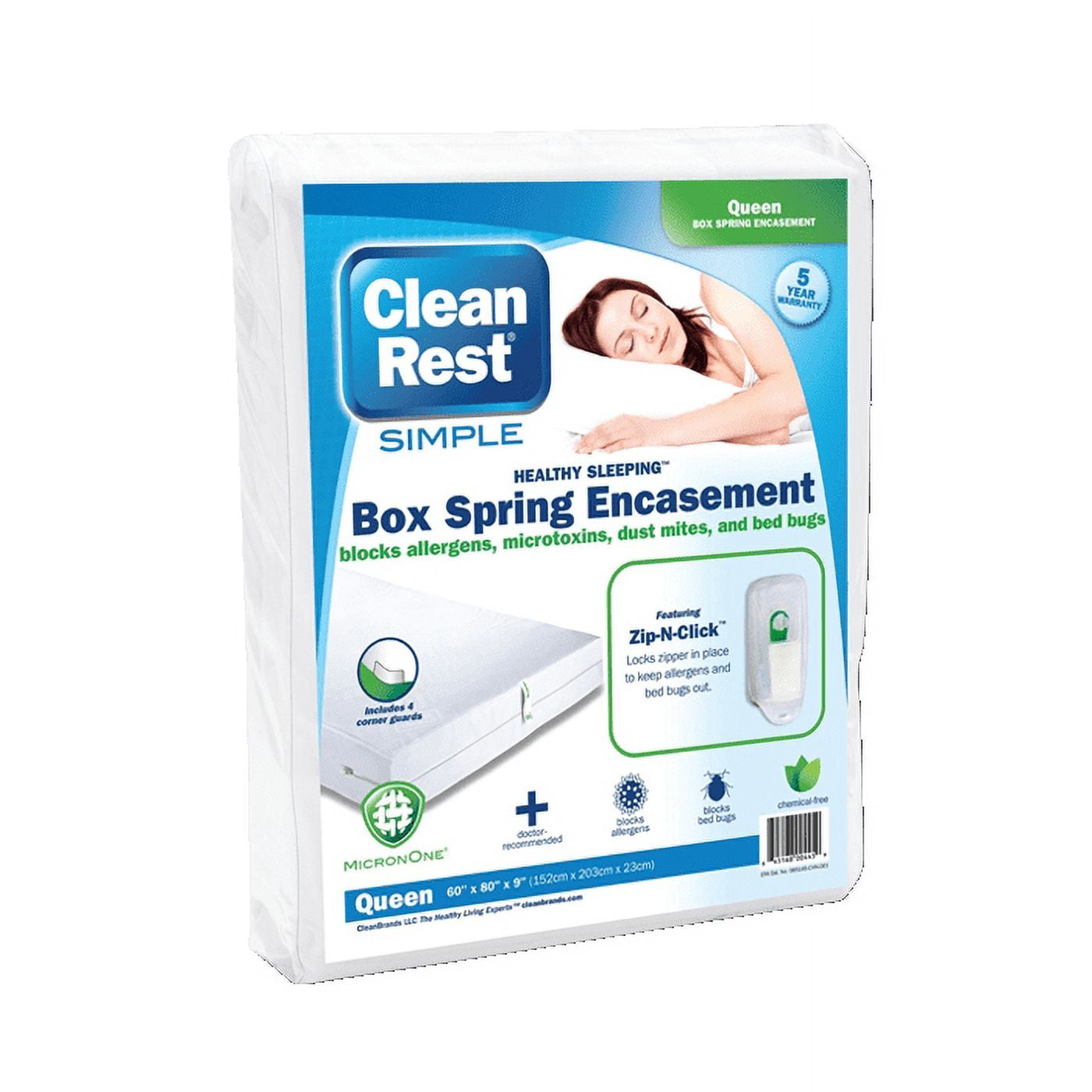 Clean Rest SIMPLE Box Spring Bed Bug Encasement Cover QUEEN - Walmart.com
