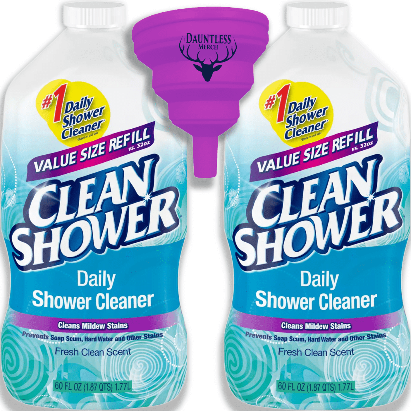 Clean Shower Daily Shower Cleaner Refill, Fresh Clean Scent 60 Fl Oz 2 ...