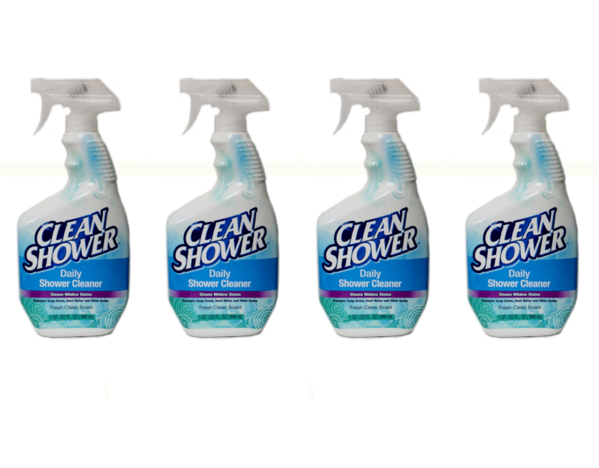 Clean Shower Fresh Clean Scent Daily Shower Cleaner 1 qt (Pack of 4 ...