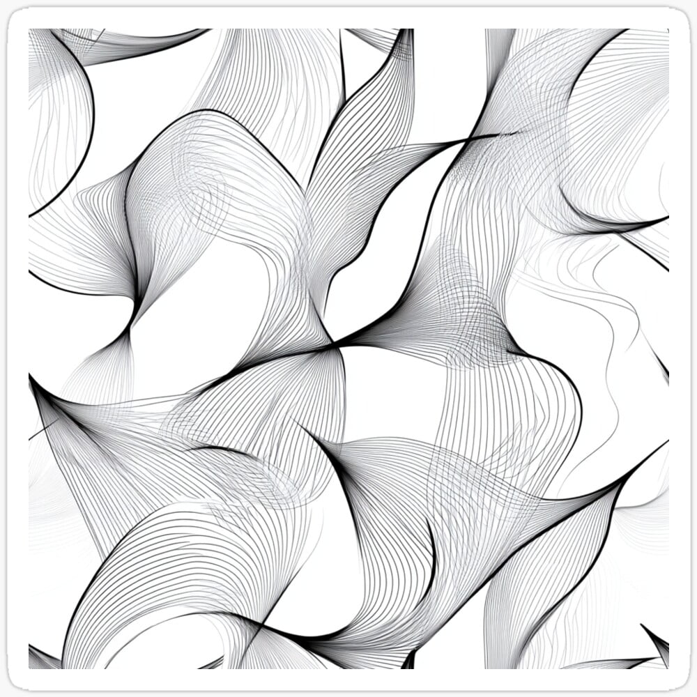 Clean Sketches: Linear Beauty Sticker Kir-2816 - Walmart.com