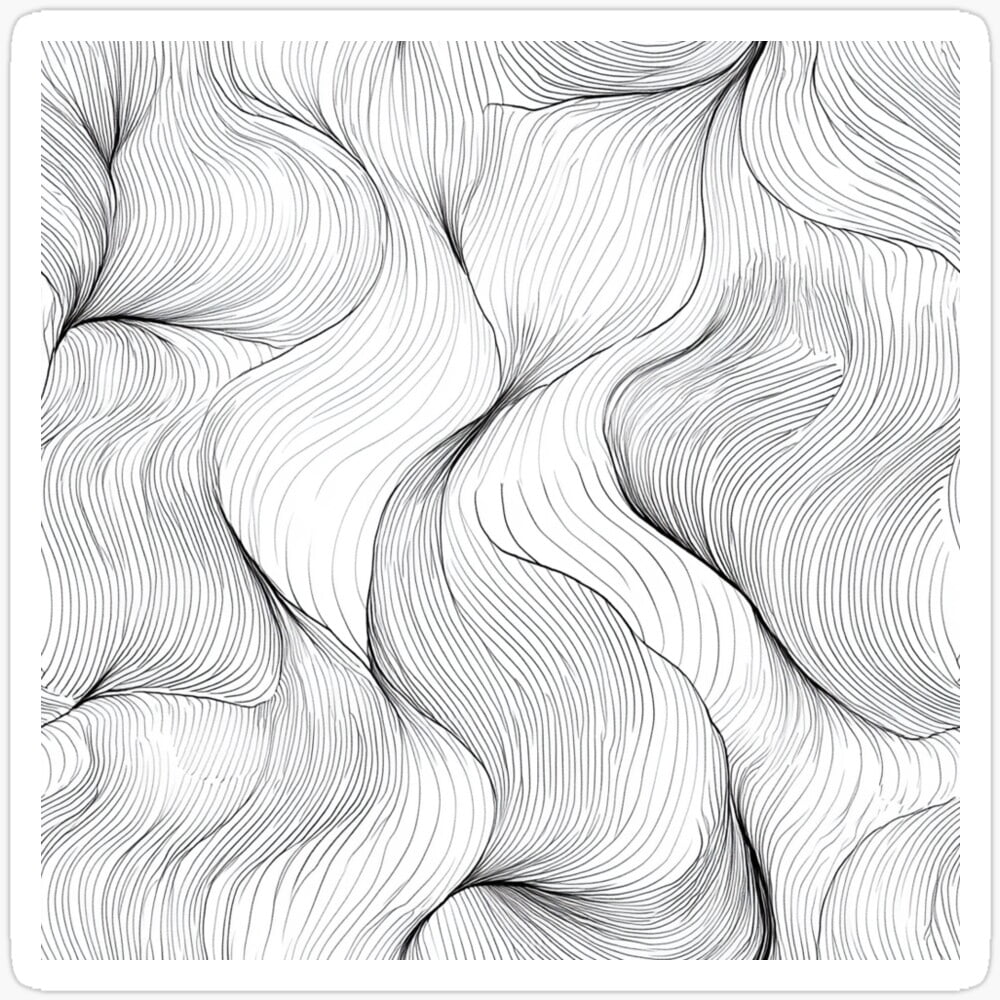 Clean Sketches: Linear Beauty Sticker Kir-2818 - Walmart.com