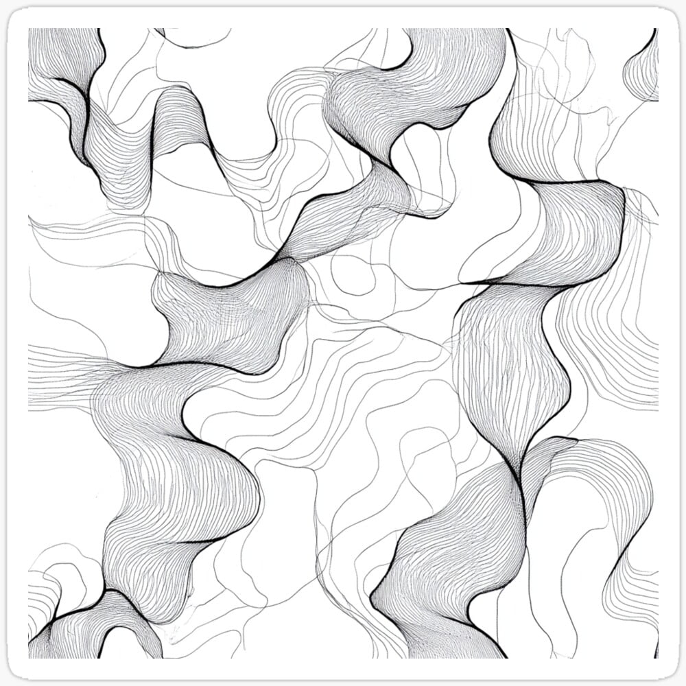 Clean Sketches: Linear Beauty Sticker Kir-2999 - Walmart.com