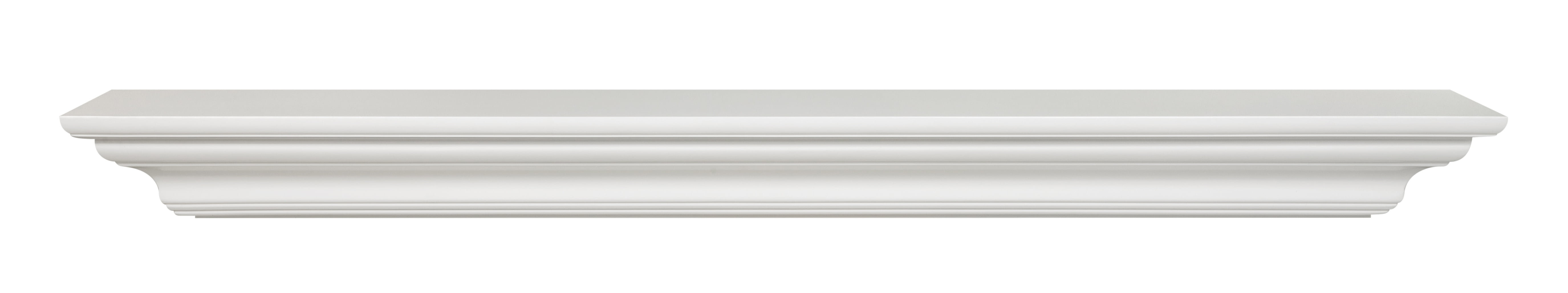 Clean, Sophisticated Premium White MDF Mantel Shelf, 48"L x 10"D x 5"H ...