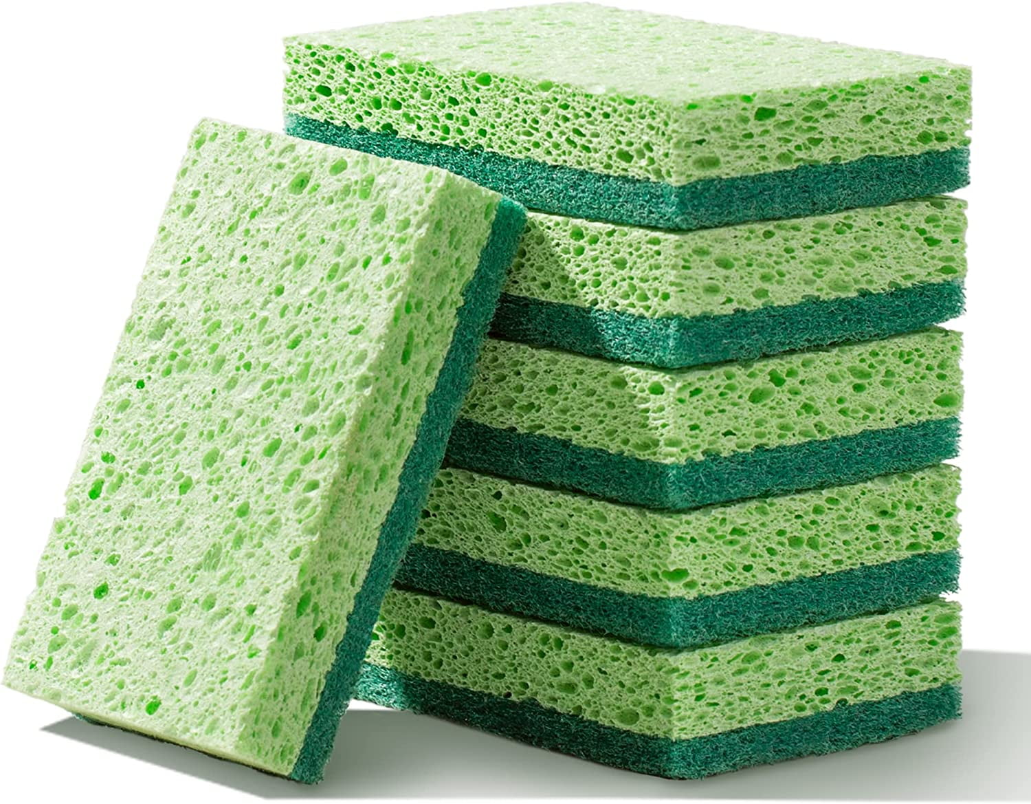 Clean Sponges,Dual-Sided Non-Scratch Soft Scrub Dish Sponges, Safe for ...