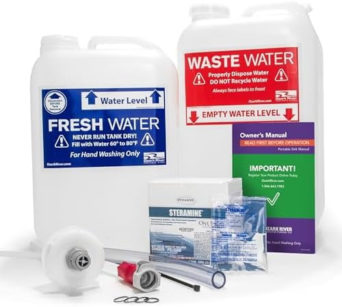 Clean Start Kit, Portable Sink Fresh and Waste Water Replacement Tanks ...